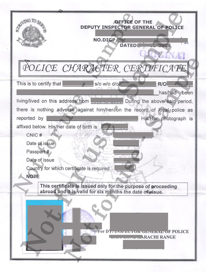 Procedure To Get Pakistani Police Clearance CertificateCertified