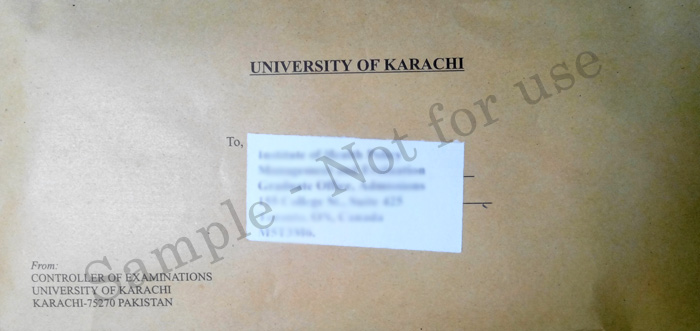 Verification of Degree and Transcripts from Karachi UniversityCertified ...